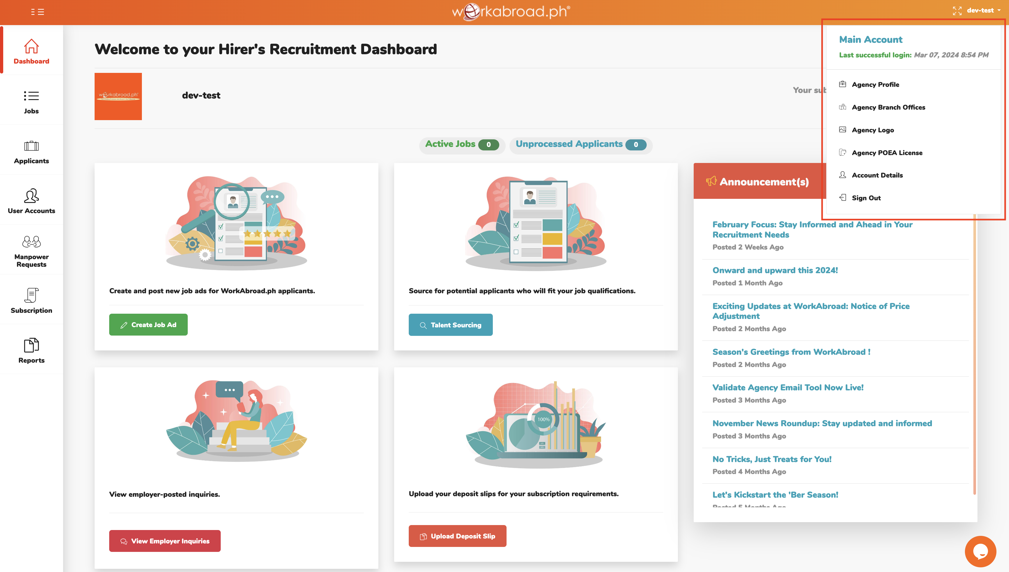 What is Hirers’ Recruitment Dashboard? - WorkAbroad Support